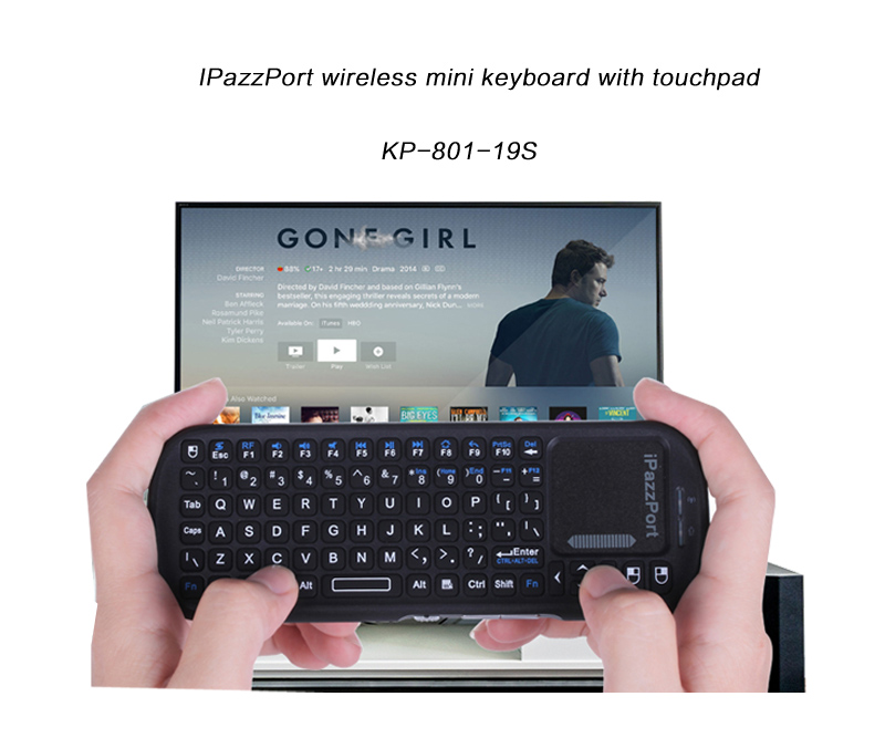iPazzPort handled mini USB multifunction keyboard with touchpad and ...