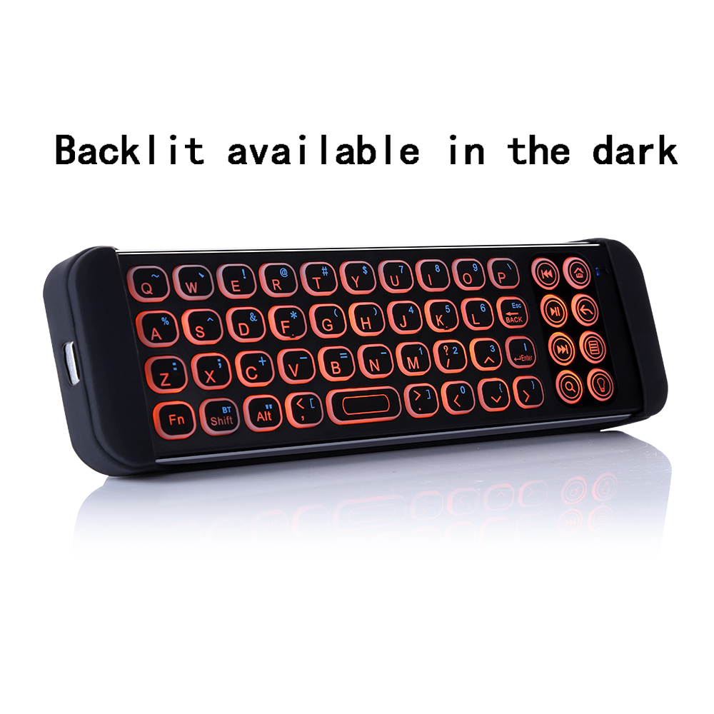 iPazzPort Mini Bluetooth Wireless Keyboard Remote with Backlit for Fire ...