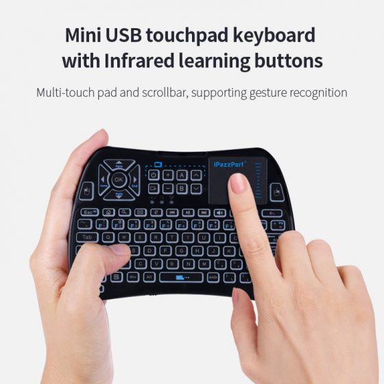 (2021 Upgraded) Mini Bluetooth Keyboard with Touchpad, Backlit Handheld ...
