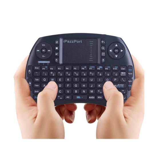 iPazzPort Universal TV Remote Mini Keyboard Wireless Combo with Voice ...