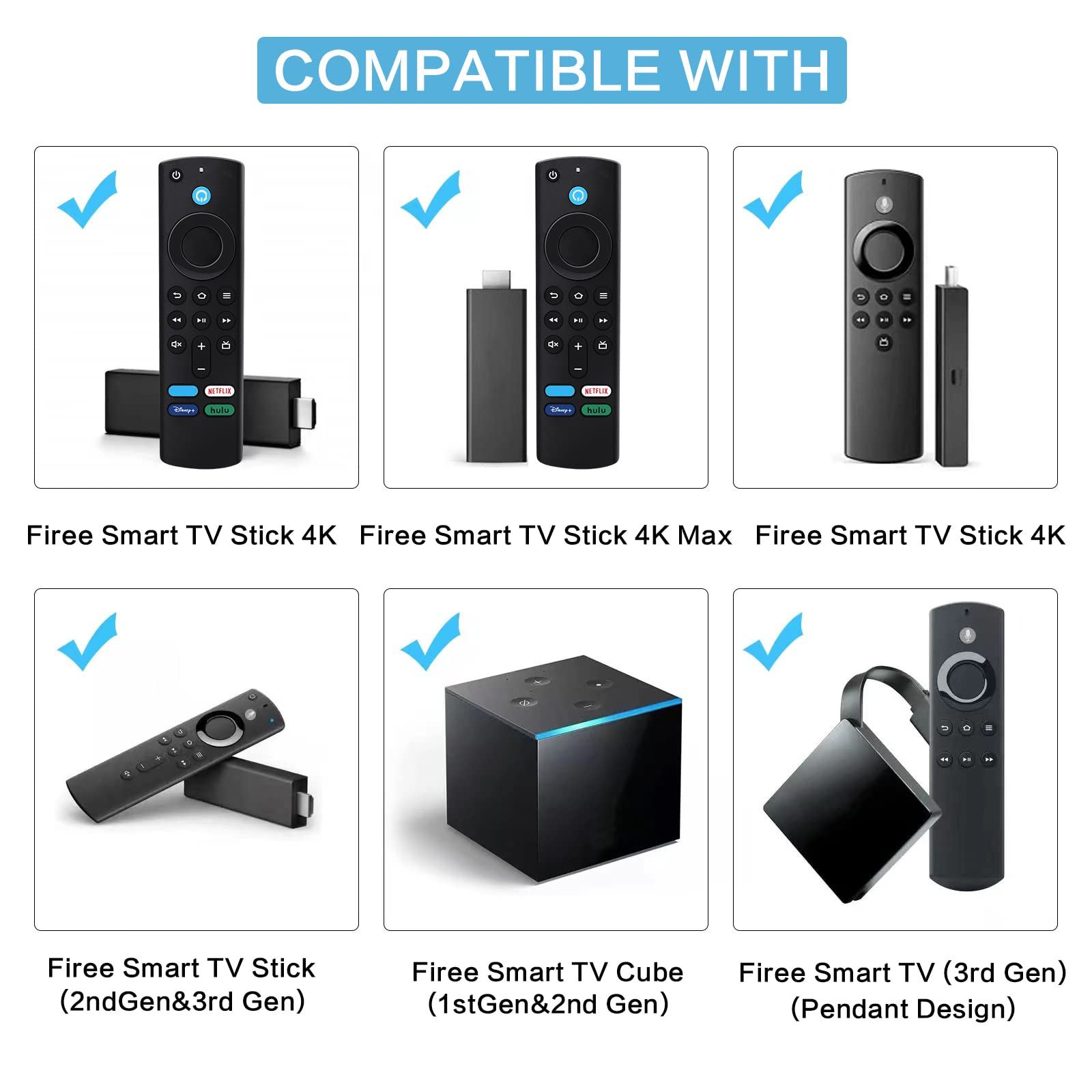 iPazzPort Replacement Voice Remote (3rd Gen) Compatible Fire TV Stick ...