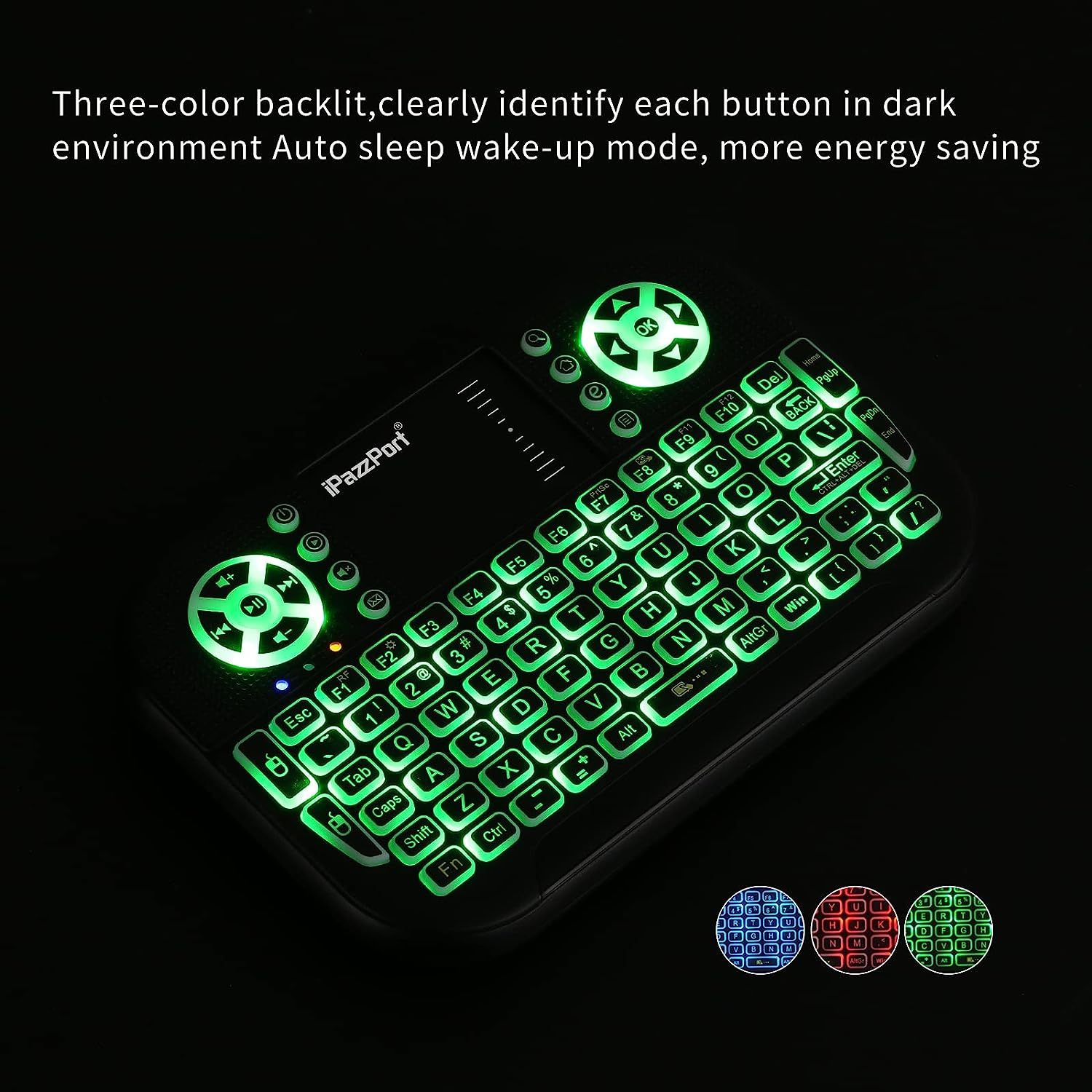 (Upgrade) iPazzPort Mini Bluetooth Keyboard with Touchpad Mouse ...