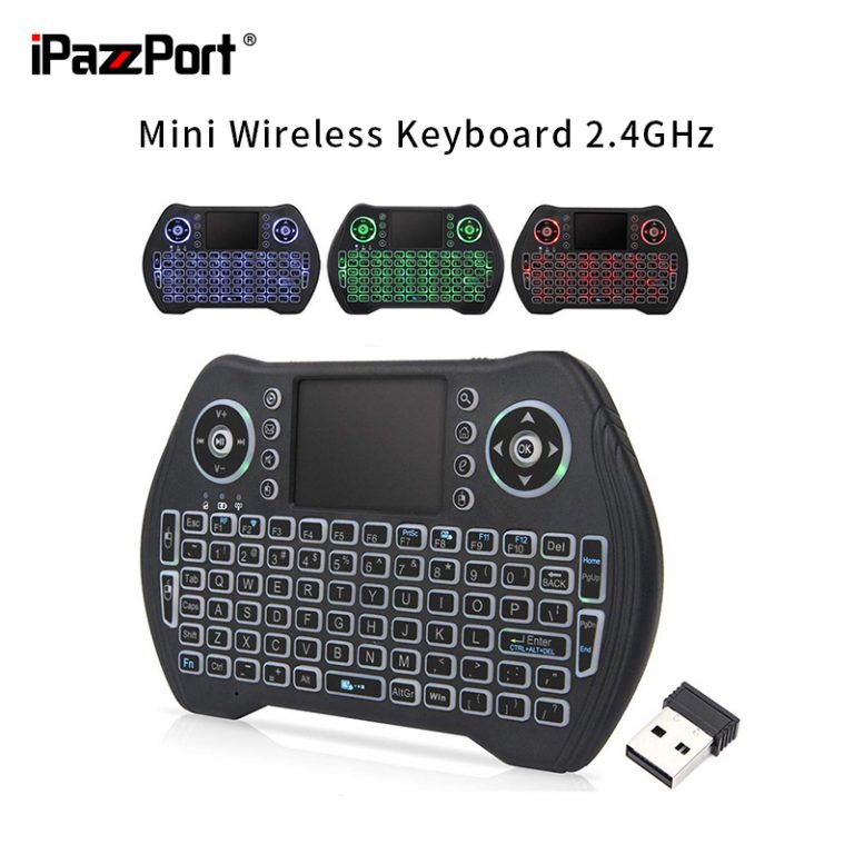 (Upgrade) iPazzPort Mini Bluetooth Keyboard with Touchpad Mouse Portable 2.4G Wireless Keyboard ...