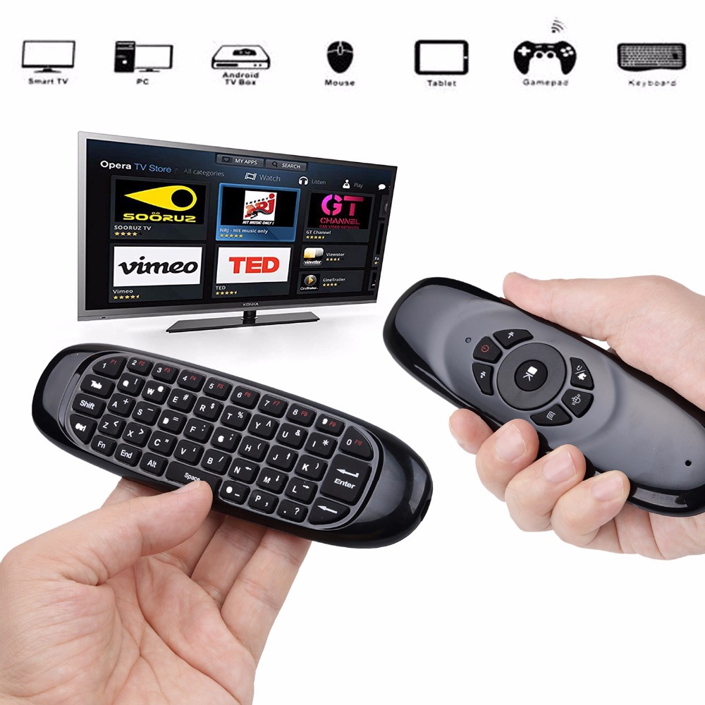 Universal TV Remote Air Mouse, Wireless Keyboard 2.4GHz Connection for ...