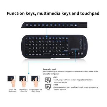 iPazzPort (Newest Upgrade) Mini Bluetooth Keyboard with Touchpad ...