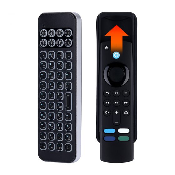 iPazzPort Universal TV Remote Mini Keyboard Wireless Combo with Voice ...