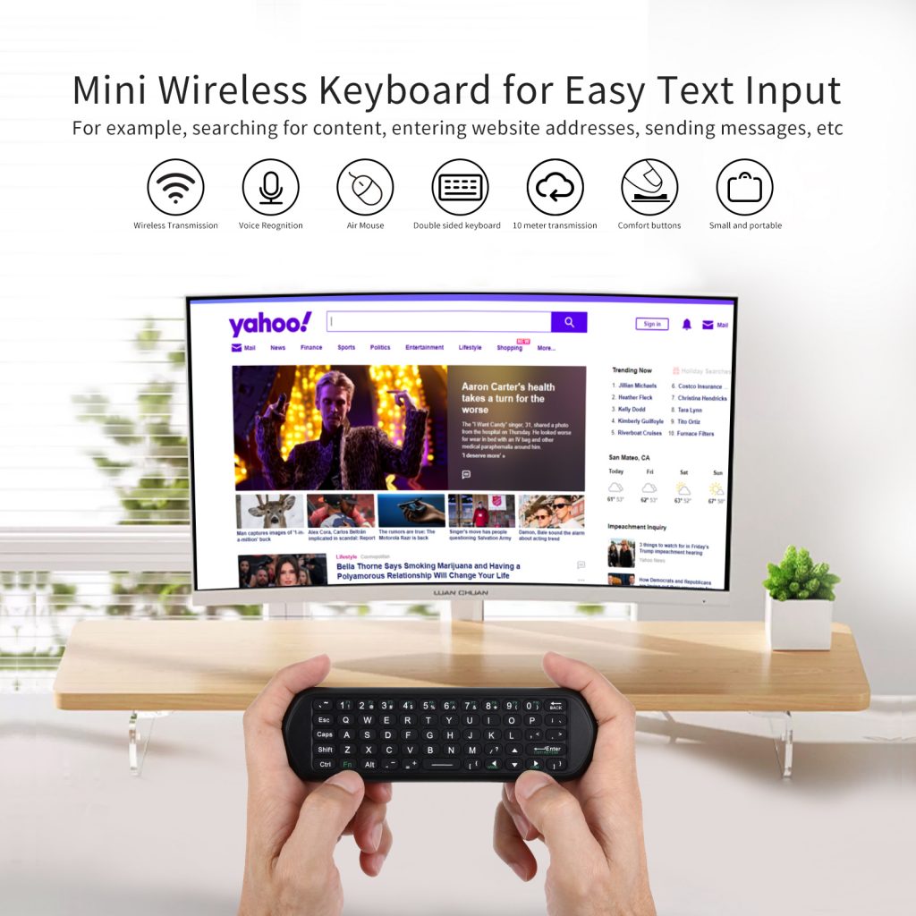 iPazzPort Mini Keyboard 2.4GHz+ Bluetooth Wireless Portable Keyboard ...